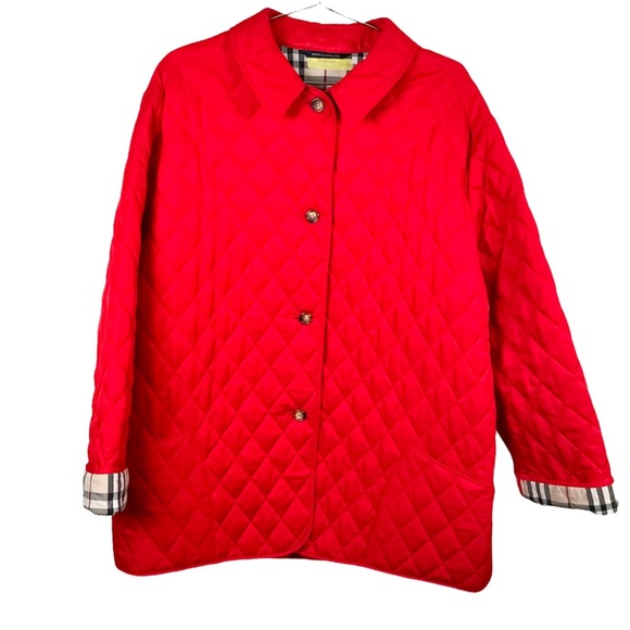 Burberry | Jackets & Coats | Burberry Red Diamond Quilted Lightweight ...